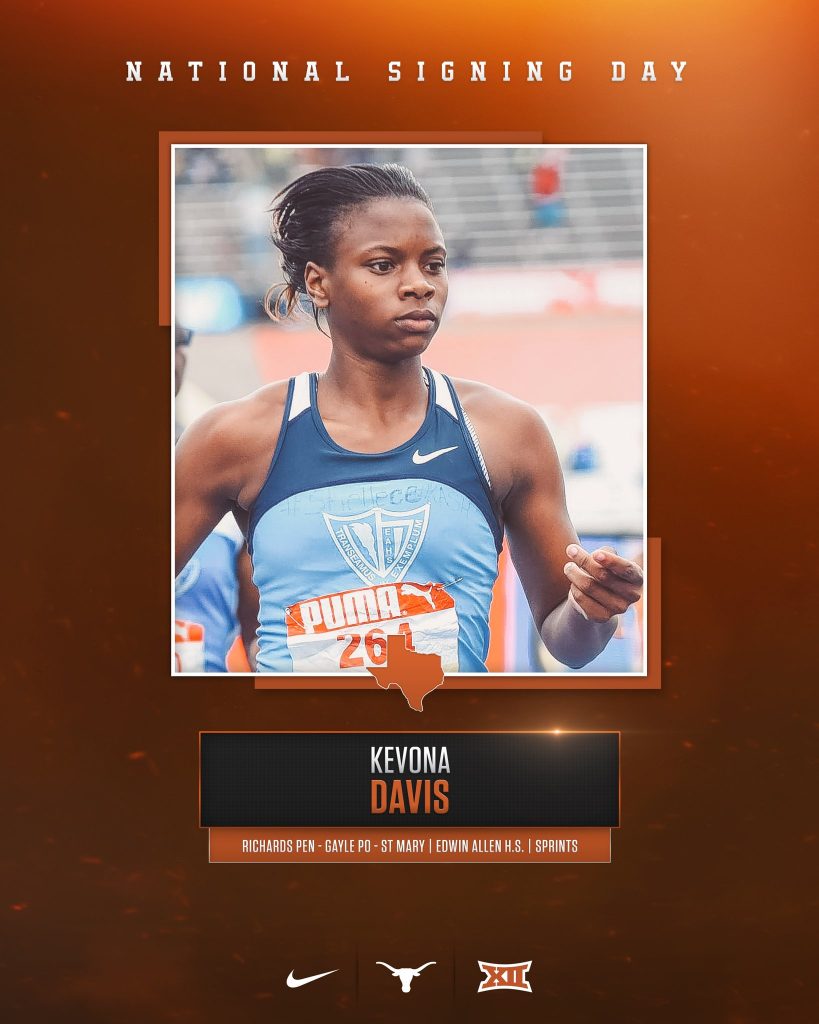 Kevona Davis off to Texas - Trackalerts.com, track and field news website