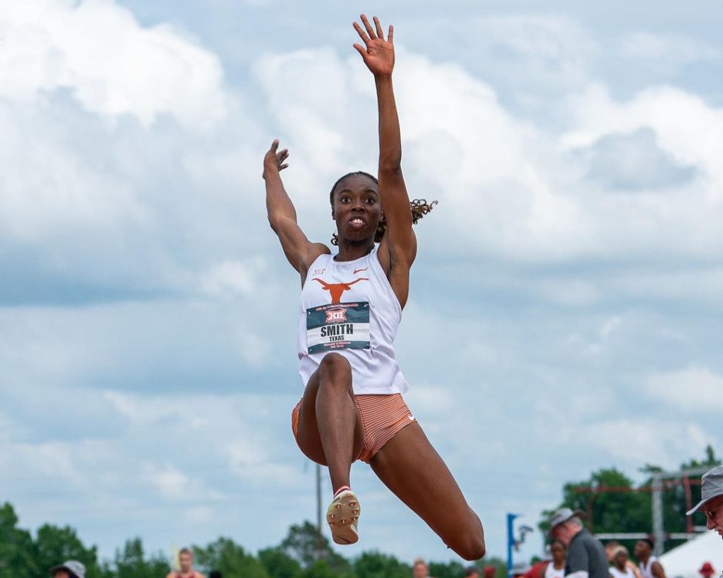 Ackelia Smith Defends Long Jump Title with Spectacular Performance at ...